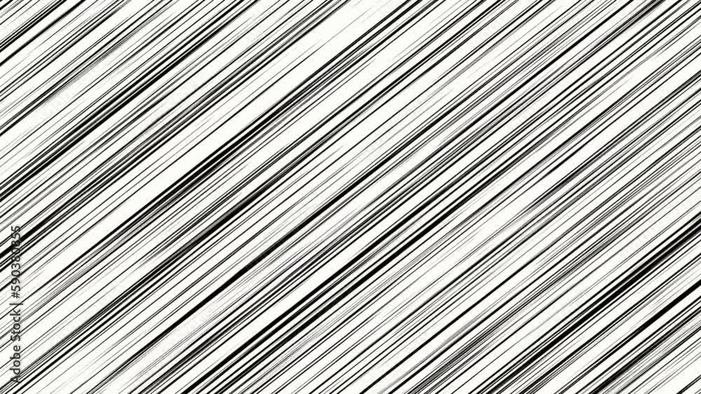 4k abstract animation speed line of black color motion graphic on white ...