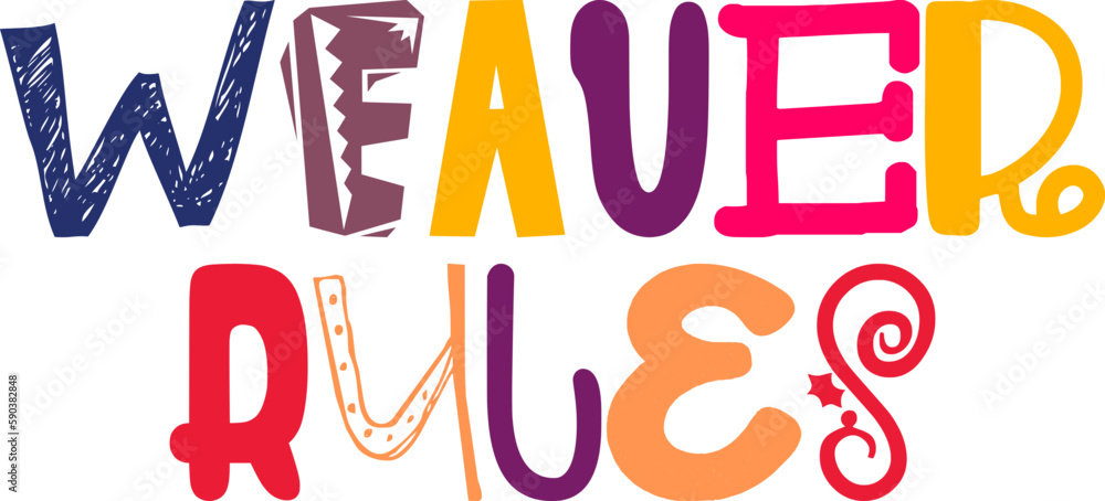 Weaver Rules Calligraphy Illustration for Label, Motion Graphics ...