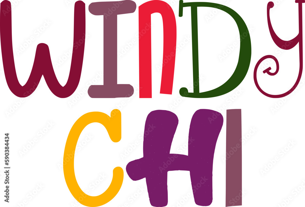 Windy Chi Calligraphy Illustration for Flyer, Icon, T-Shirt Design ...