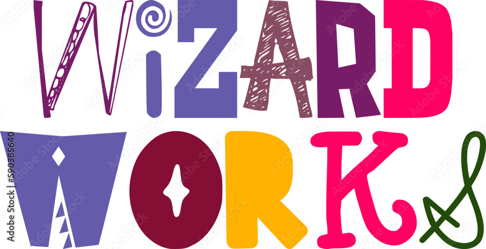 Wizard Works Hand Lettering Illustration for Magazine, Book Cover ...