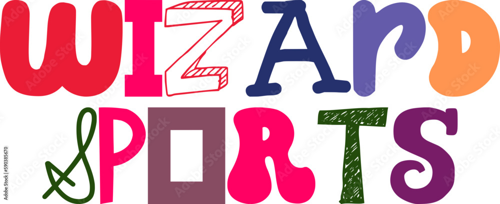 Wizard Sports Calligraphy Illustration for Logo, Motion Graphics ...