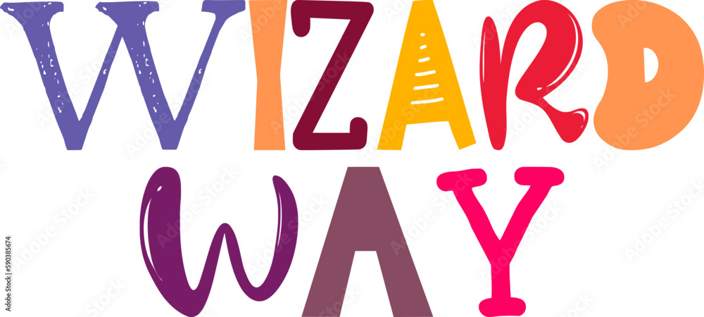 Wizard Way Calligraphy Illustration for Poster, Book Cover, Packaging ...