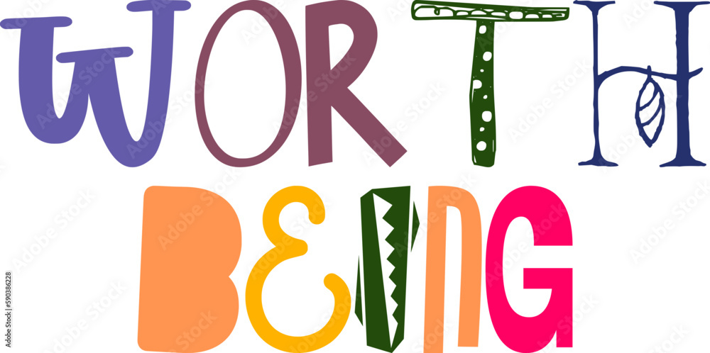 Worth Being Hand Lettering Illustration for Book Cover, Banner ...