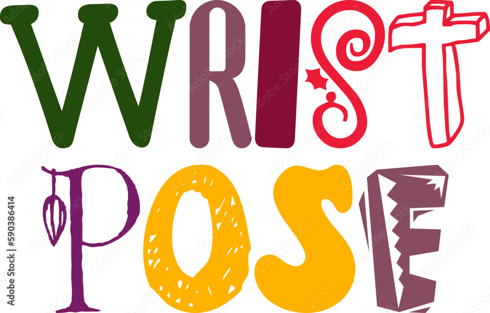 Wrist Pose Hand Lettering Illustration for Book Cover, Bookmark ...