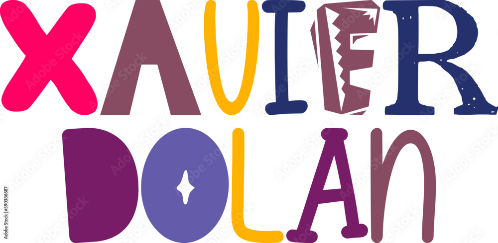 Xavier Dolan Hand Lettering Illustration for Flyer, Mug Design ...