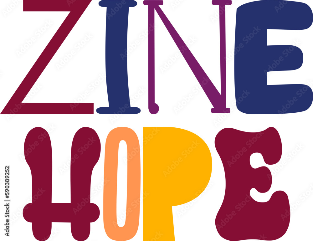 Zine Hope Hand Lettering Illustration for Poster, Logo, Label, Magazine ...