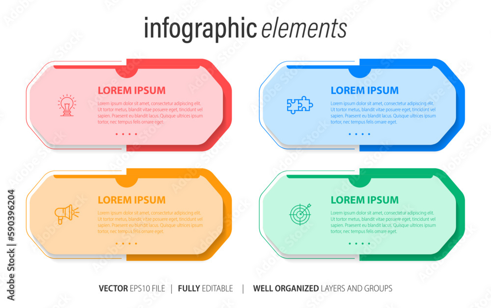 Infographic elements data visualization vector Stock Vector | Adobe Stock