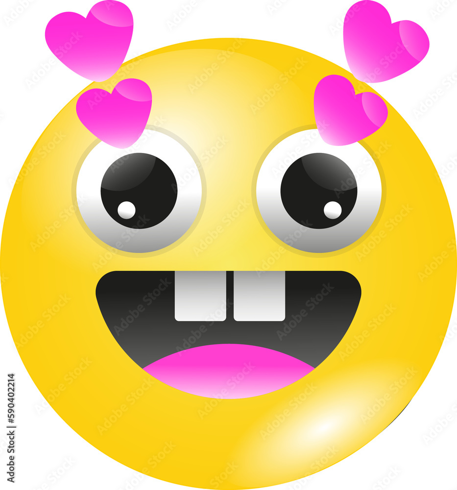 cute emoticon sticker on transparent background Stock Illustration ...