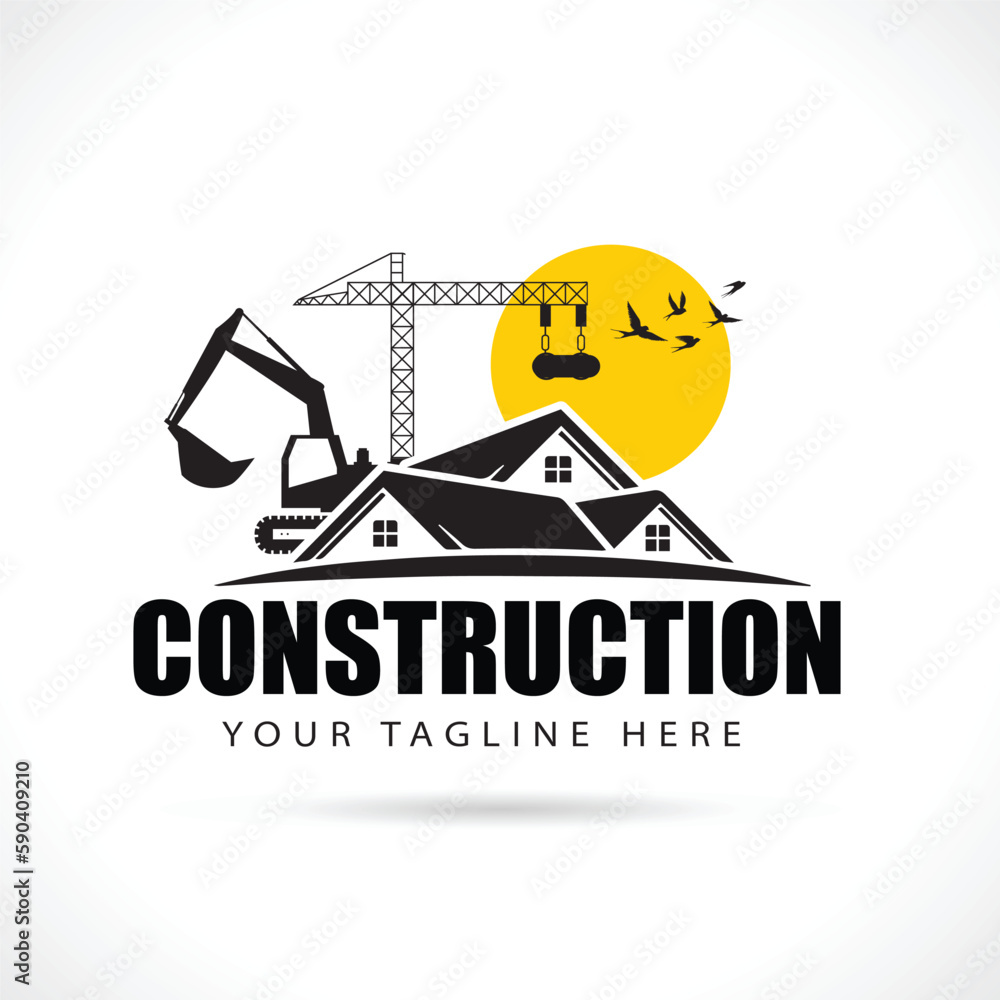 Construction Logo Design Renovation Logo Design Template Fully Editable ...