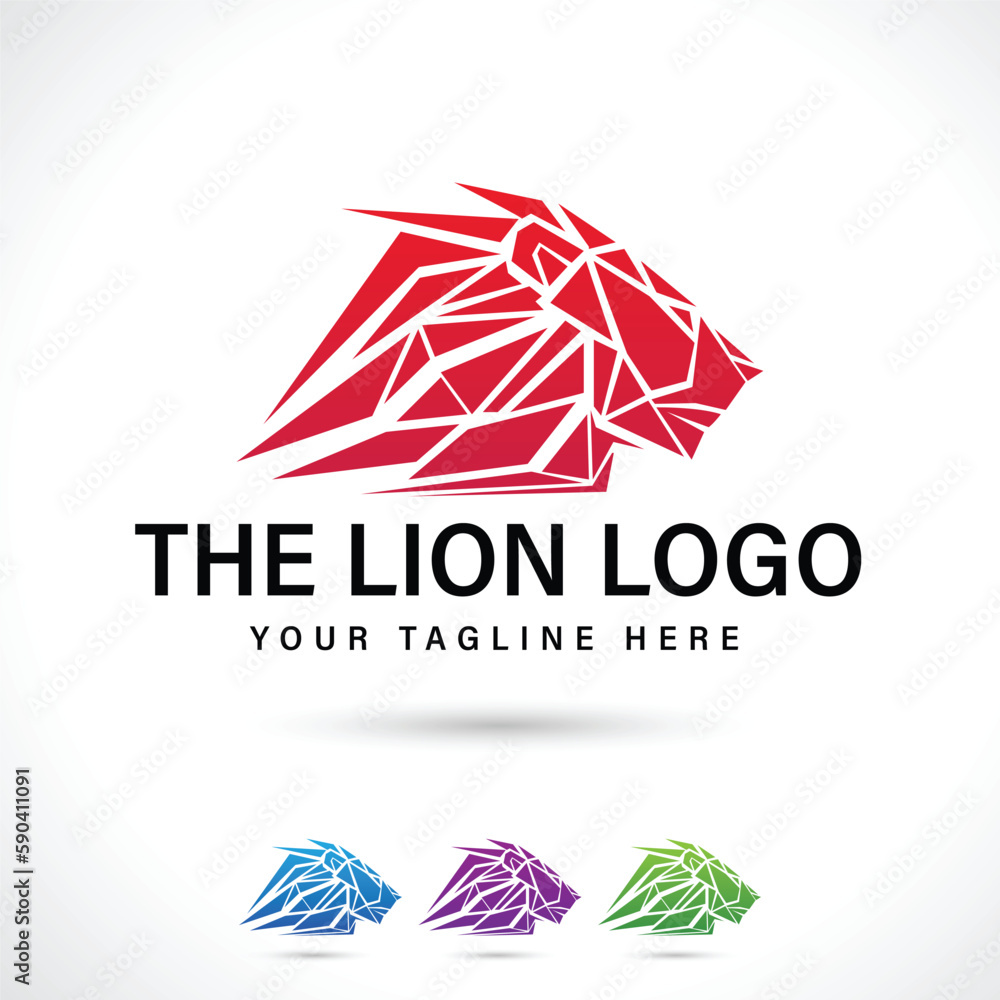 Lion Logo Design Lion Face Logo Design Fully Editable EPS Stock Vector ...