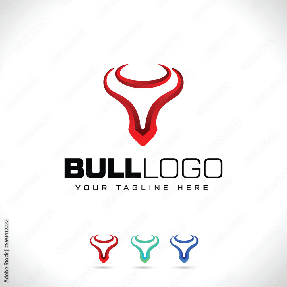 Bull Logo Design Bull Face Logo Design Bull Vector Fully Editable EPS ...
