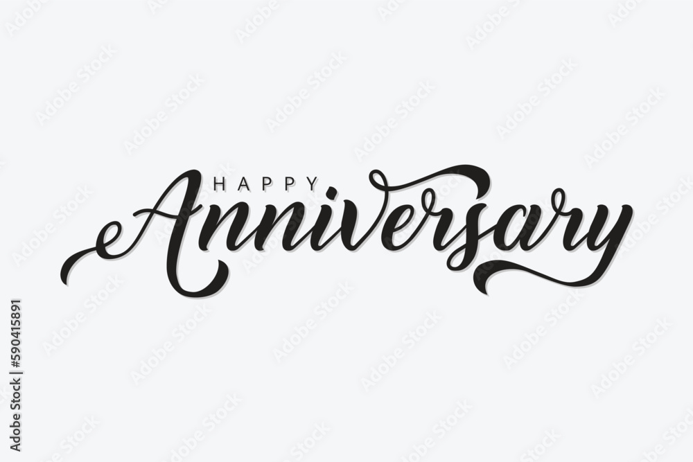 Happy anniversary calligraphy is a way of expressing your love and ...