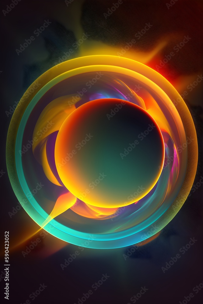 a circle with an analogous color scheme a digital rendering inspired by ...