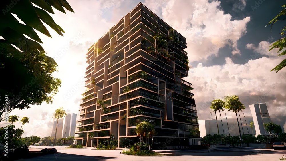 Skyscraper in miami in 100 years biophilic futuristic architecture ...