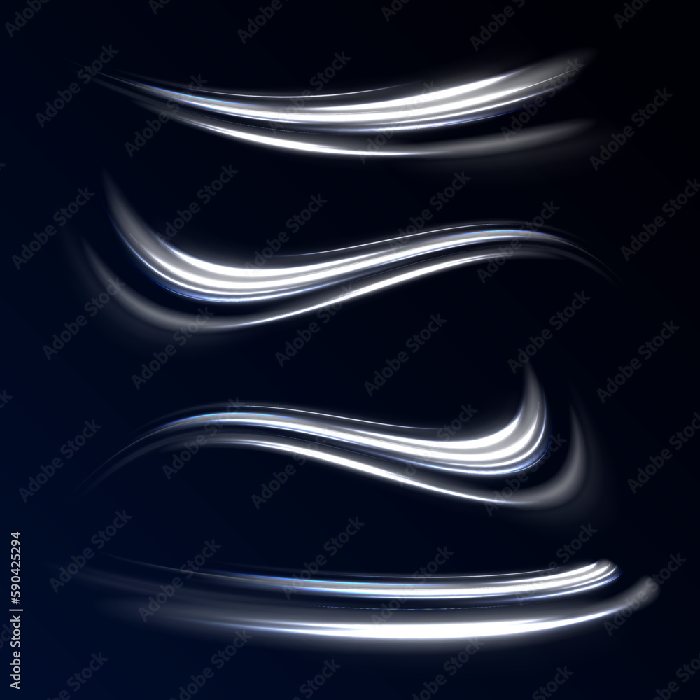 Purple sparkle waves with light effect isolated on transparent ...