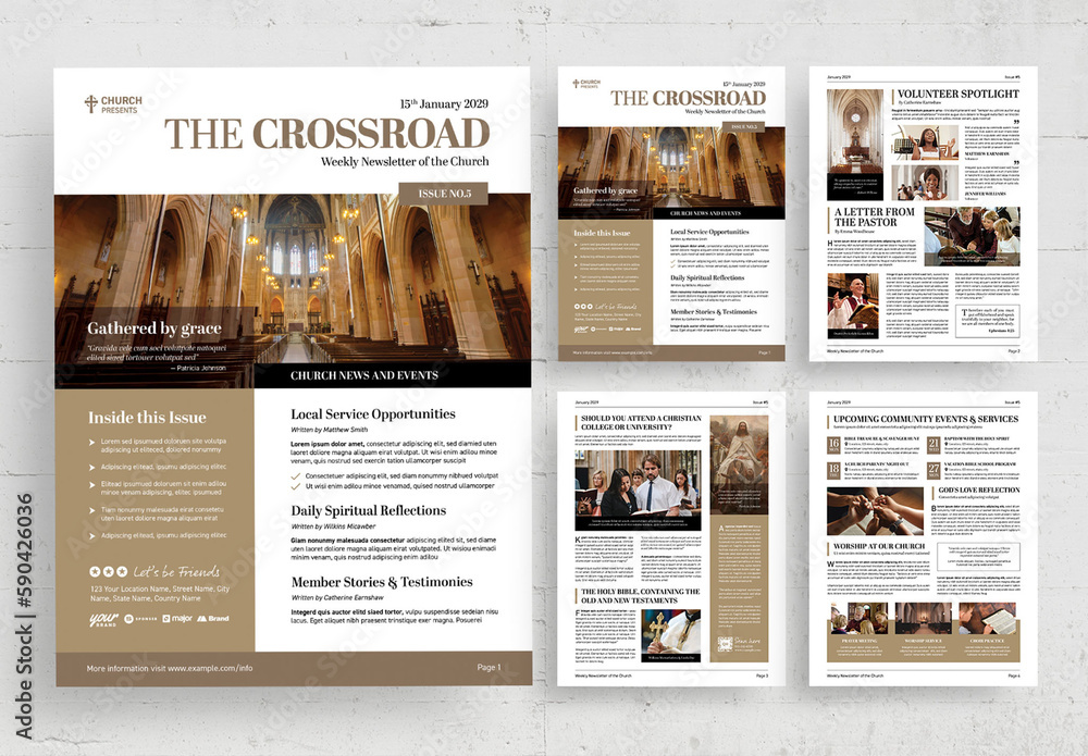 Printable Church Newsletter Templates Newsletter Design For Fall