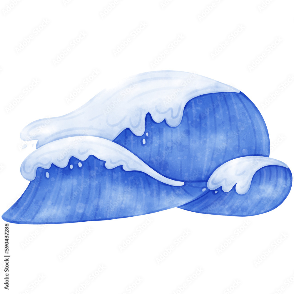 Watercolor Ocean Waves Wave Wave Illustration Ocean Illustration