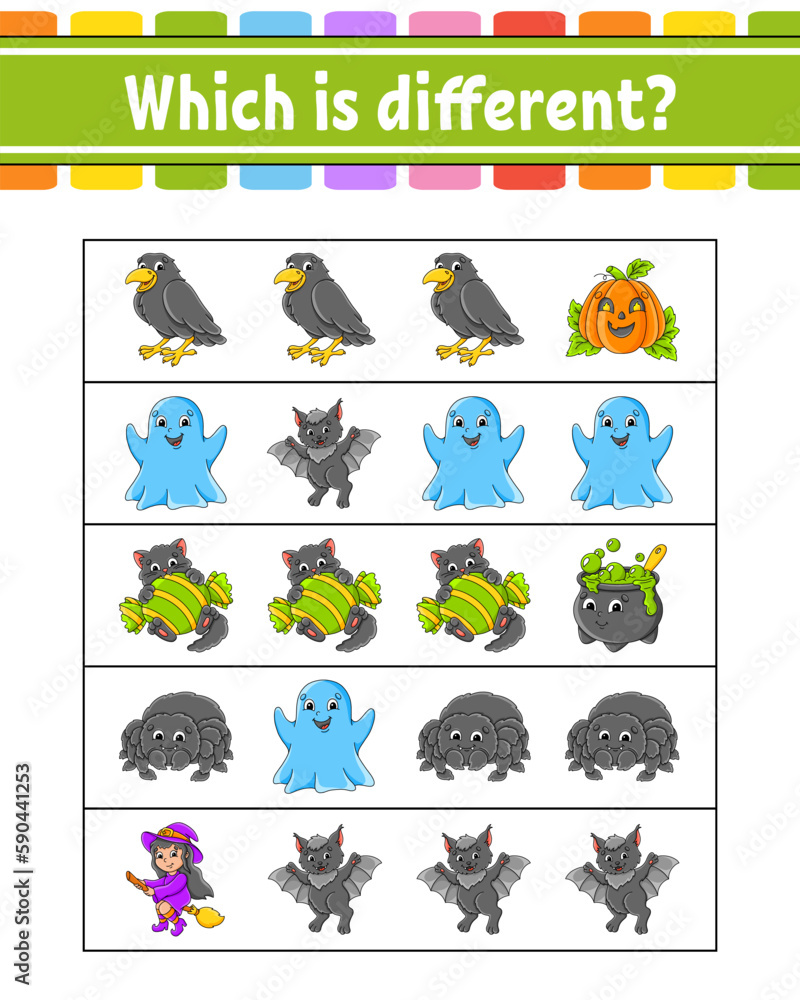 Which is different. Educational activity worksheet for kids and ...