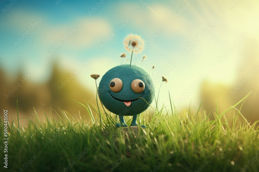 Happy Earth planet. World environment day. Environment conservation ...