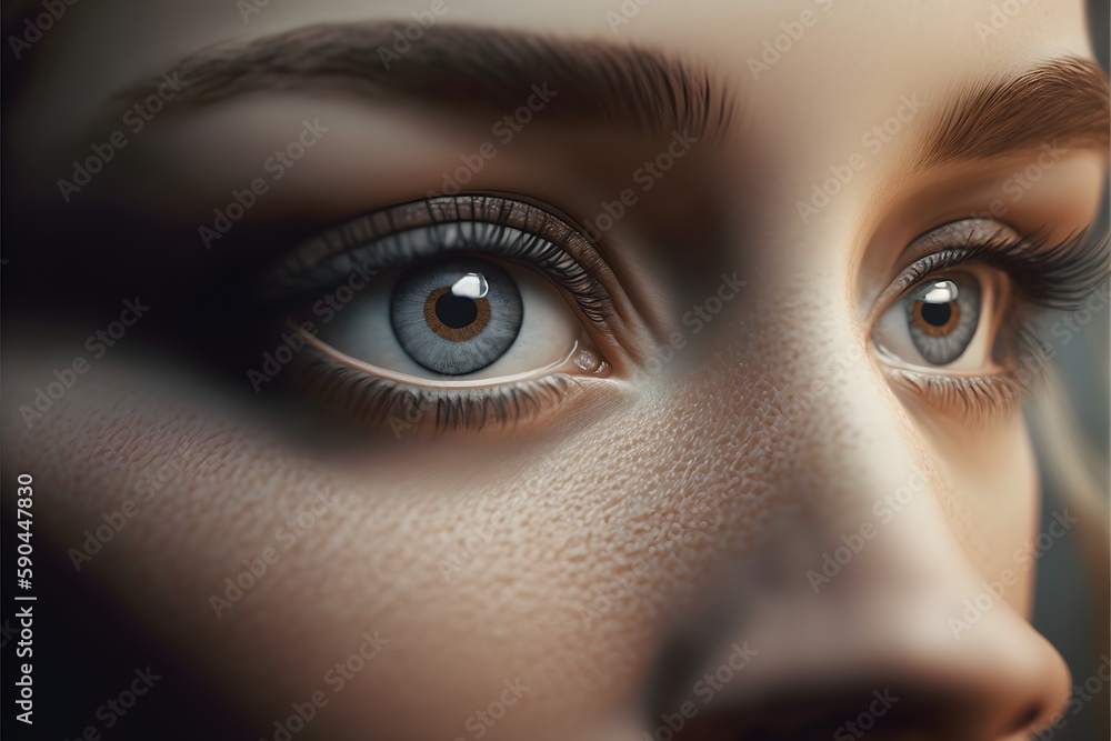 floating photorealistic eyes multiple eyes hundreds on eyes multiple ...