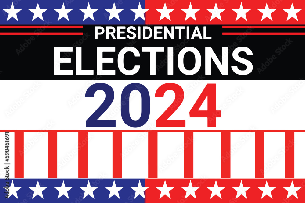 Presidential Election 2024 Replaceable text banner design with American ...