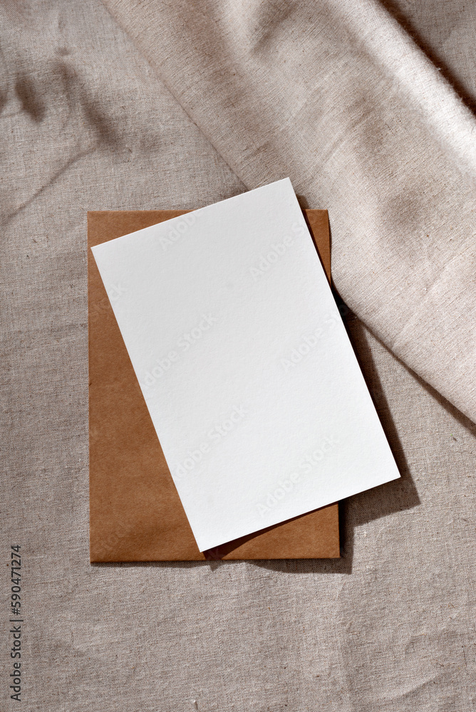 Minimalist elegant simple business brand template, blank paper card ...