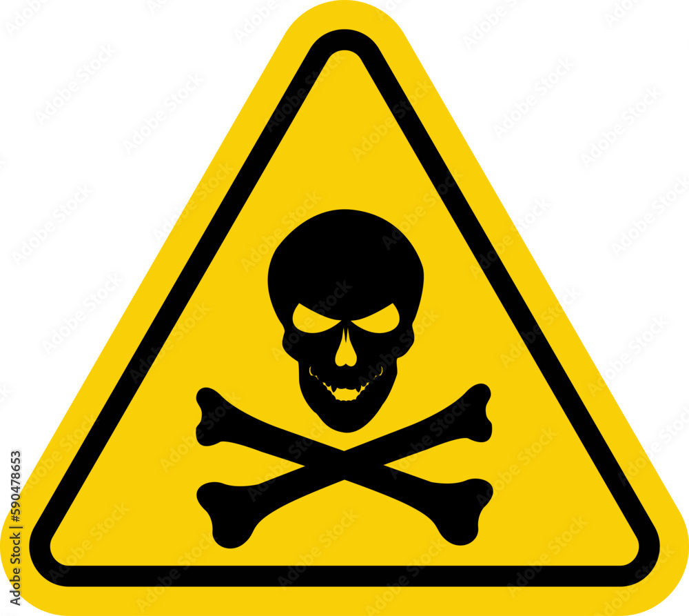 Toxic Skull And Crossbones Triangle