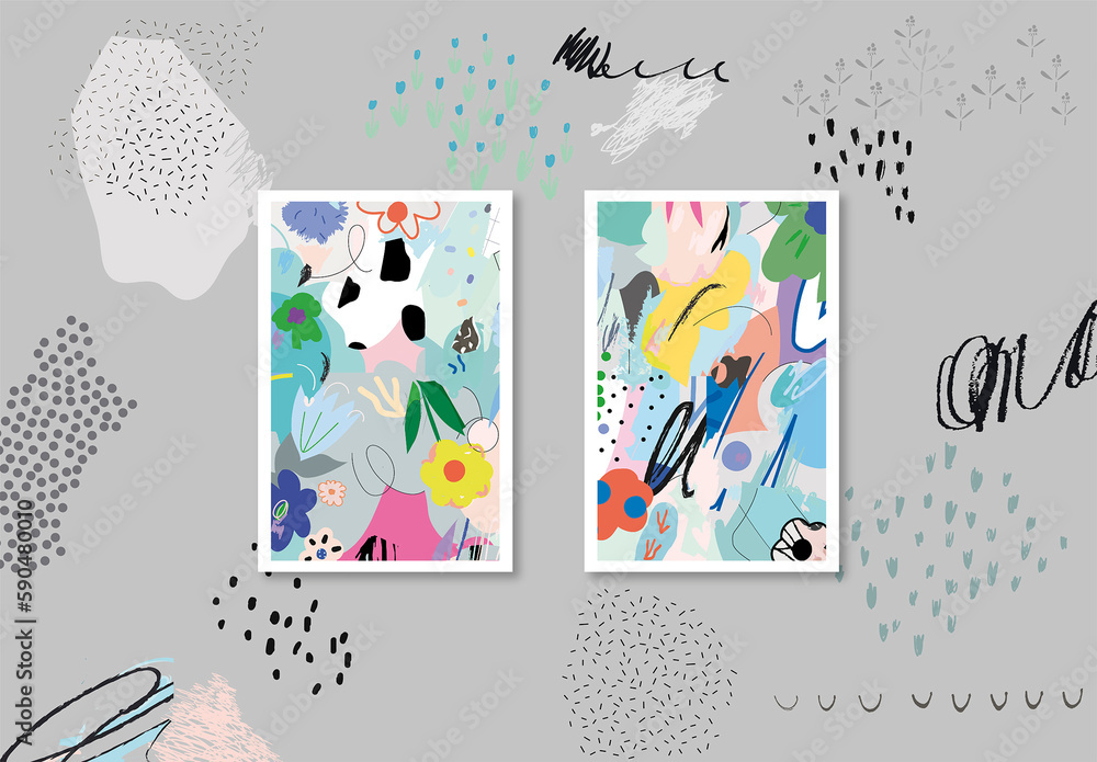 Set of Creative Abstract Cards Layout Stock Template | Adobe Stock