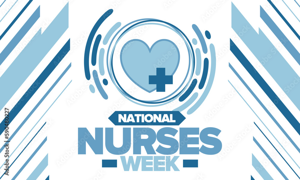 Vetor de National Nurses Week. Medical and health care concept ...