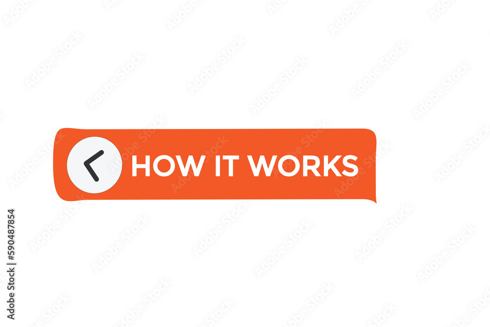 how it works vectors.sign label bubble speech how it works Stock Vector ...