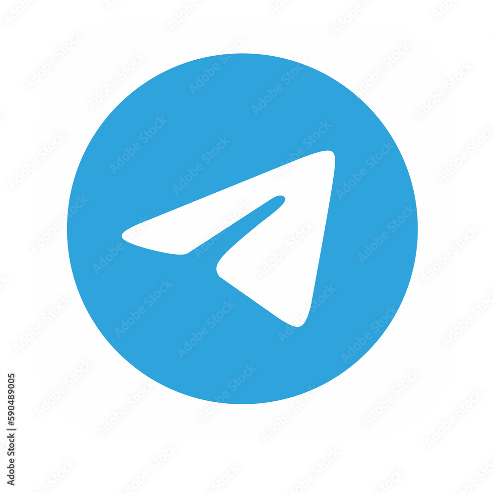 Telegram app logo icon png transparent download Stock Photo | Adobe Stock