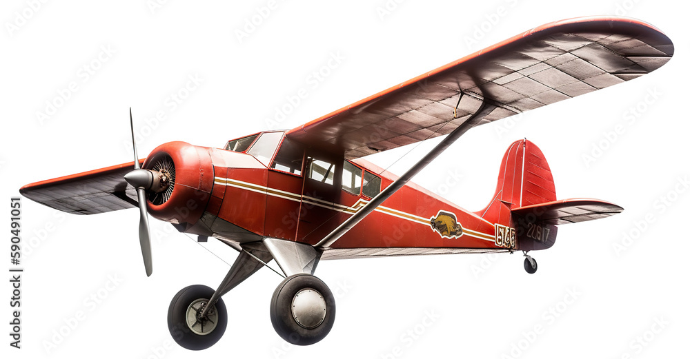 Retro vintage aircraft cut out. Based on Generative AI Stock ...