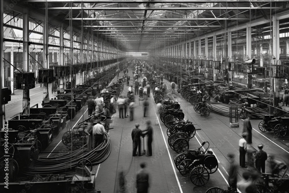 Assembly line, capturing engineering ingenuity and the spirit of the ...