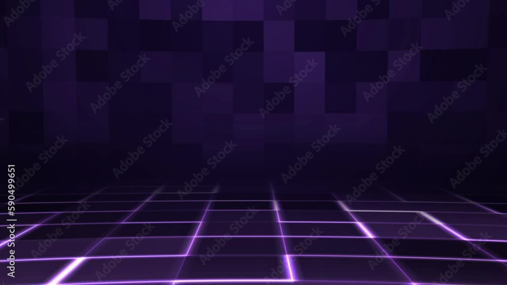 Futuristic screen with animated digital graphs, charts, computer data ...