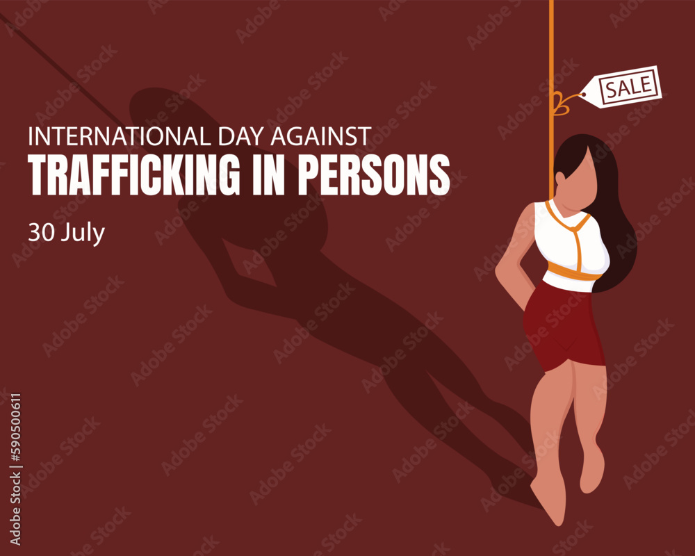 illustration vector graphic of a woman tied up and hanged to be sold ...