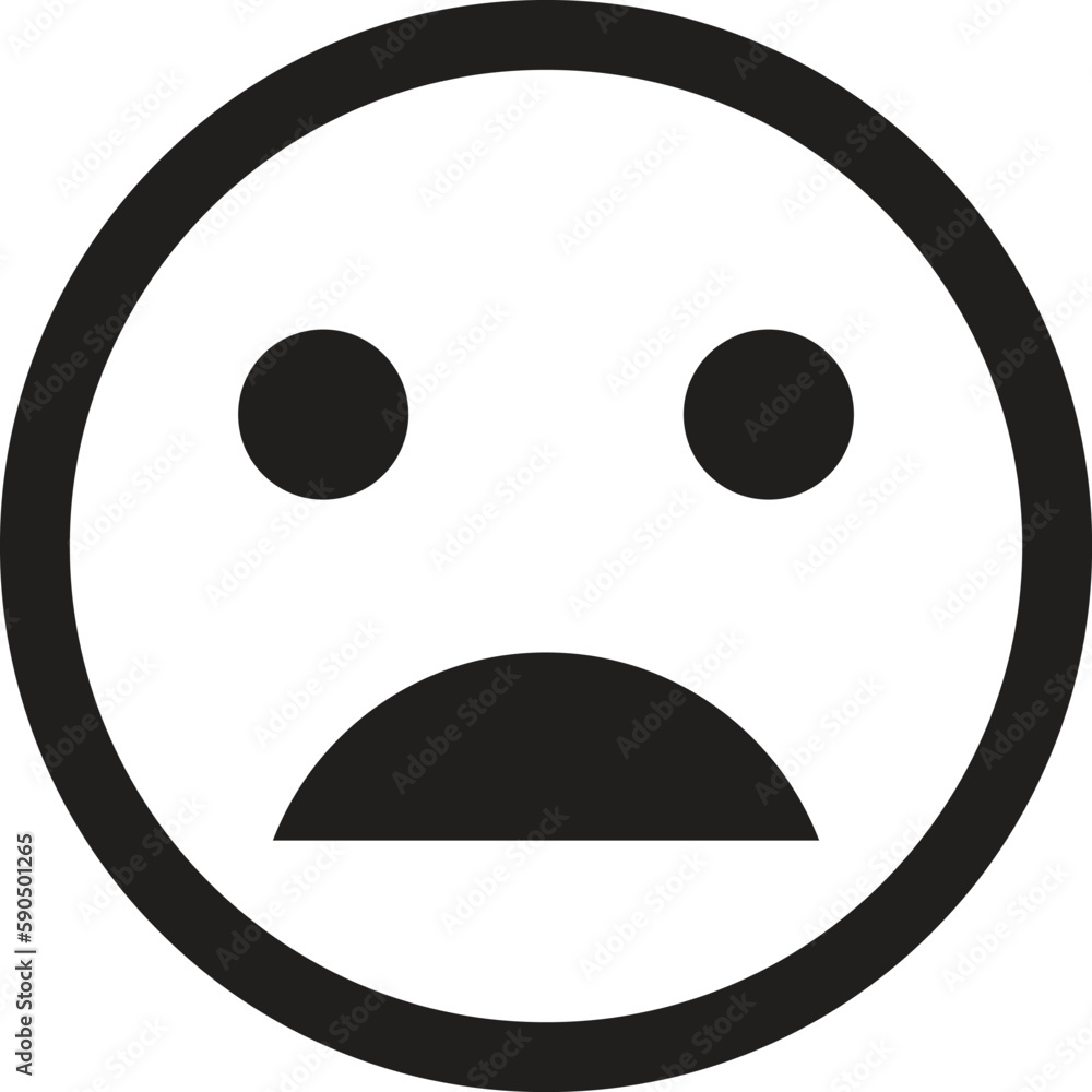 Sad face symbol . Emotion face symbol icon vector Stock Vector | Adobe ...