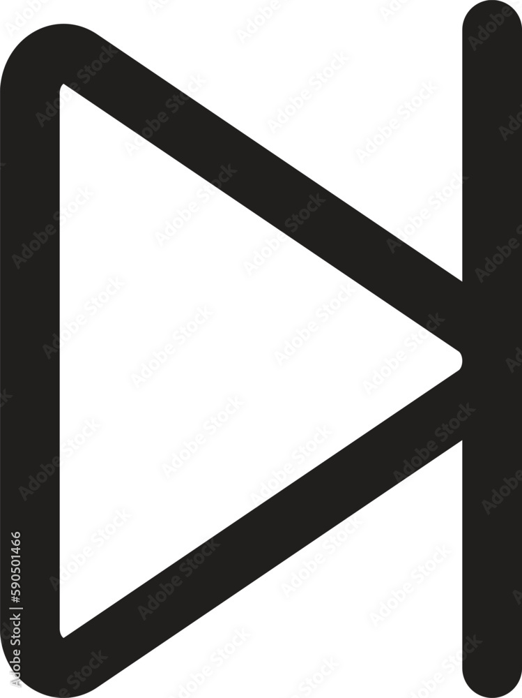 skip forward icon vector isolated on white background. media control ...