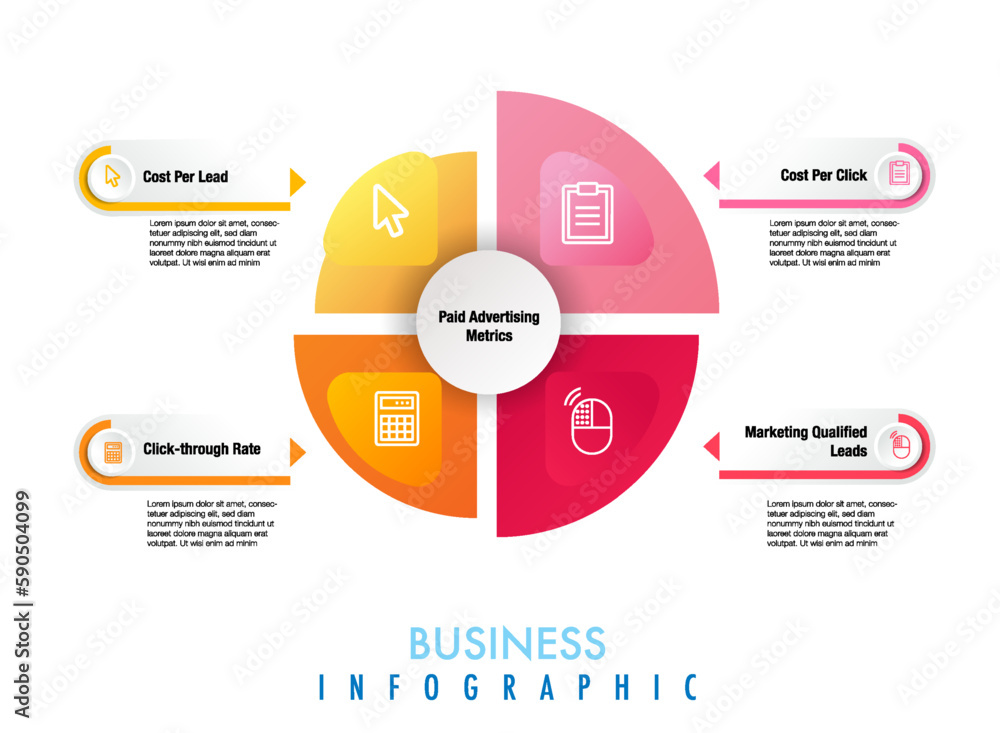 Infographic for business online marketing chart present data, progress ...