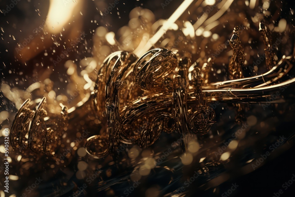 art background with the image of musical signs and elements of musical ...