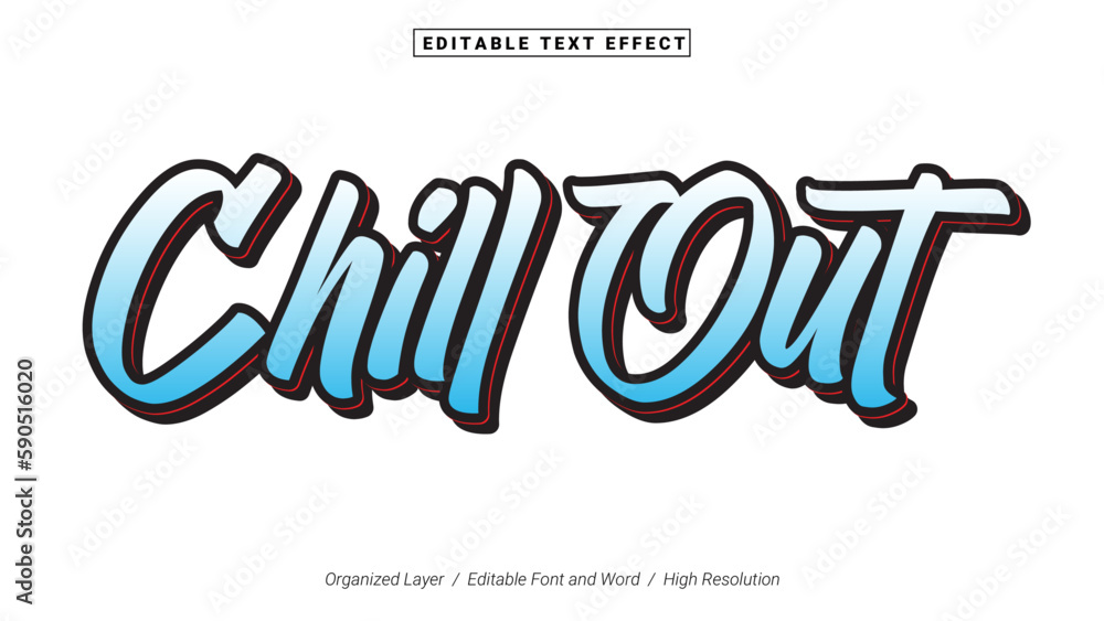 Chill Out Editable Font Design. Alphabet Typography Template Text ...