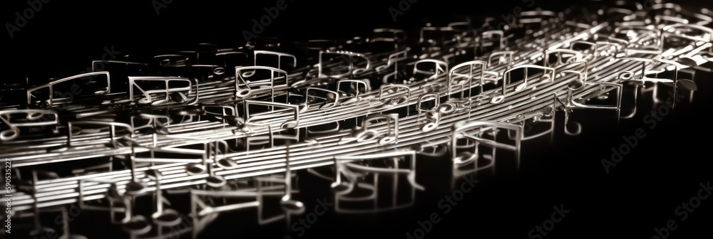 art background with the image of musical signs and elements of musical ...