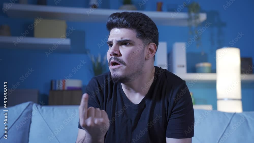 Psychological problems. Mentally ill man. The mentally unstable man is ...