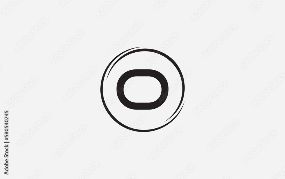 Simple and unique letter logo design vector with circle. The letter and ...