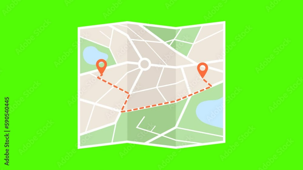 Vidéo Stock Abstract animation of a map of the area with pointers. Pins ...