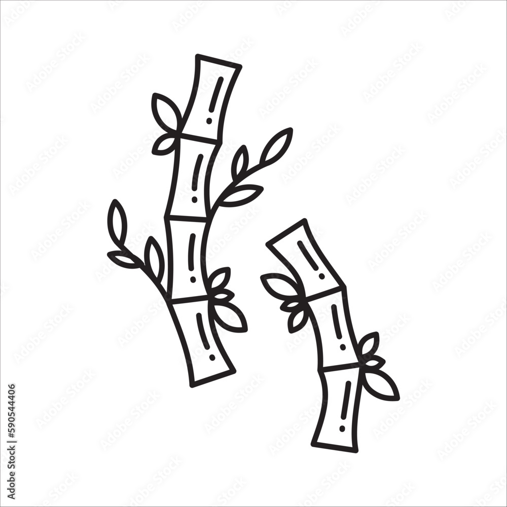 Bamboo vector icon. Bamboo tree flat sign design illustration. Bamboo ...