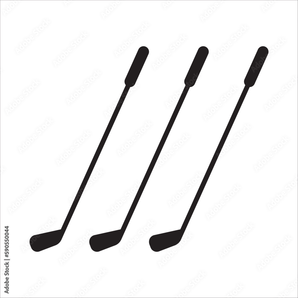 Golf club stick vector icon. Golf clubs flat sign design illustration ...