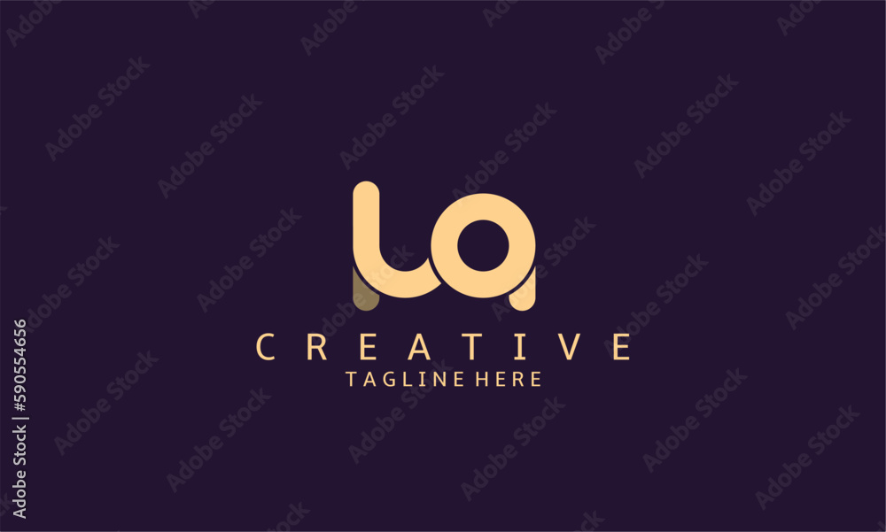 Luxury LA Letter Logo Design. Modern minimalistic creative LA or LO ...
