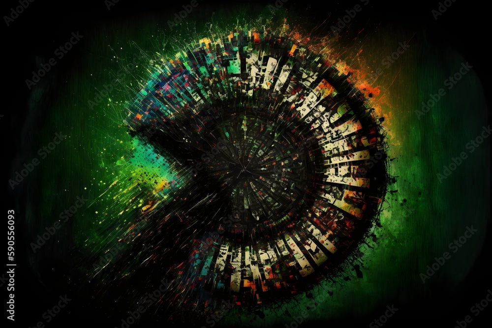 alphabet graffiti prize wheel matrix code splotched intermixed with ...