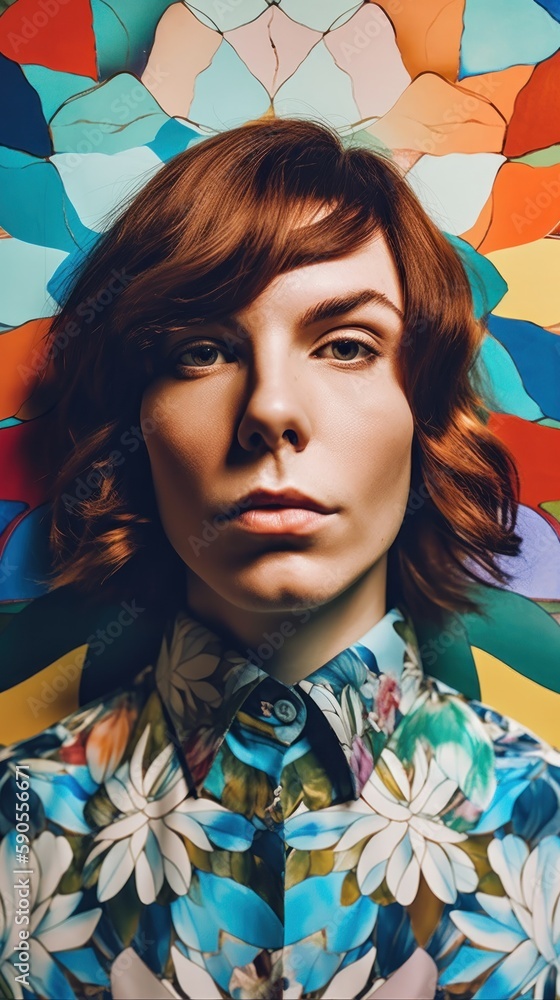 Close-up portrait of transgender, Diversity sexual equality, lgbtq ...