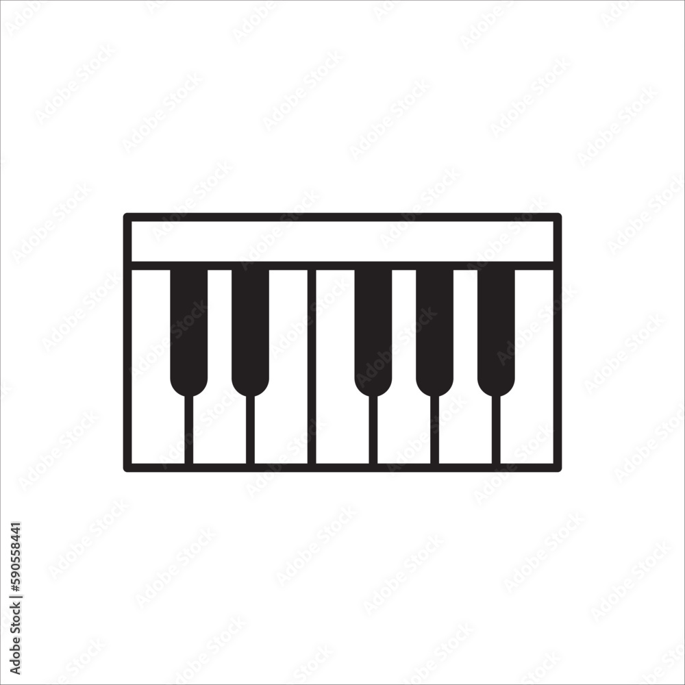 Piano vector icon. Piano flat sign design isolated illustration. Piano ...